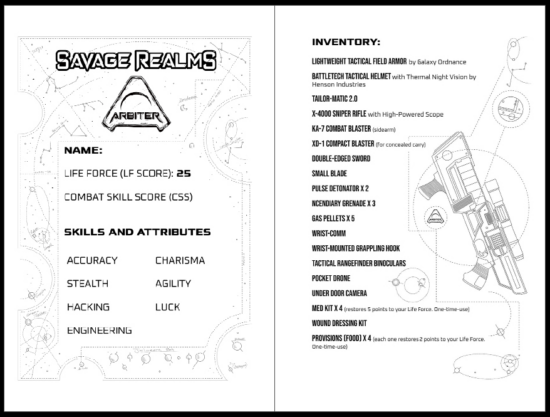 The Arbiter Log Sheet… | Savage Realms